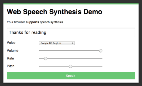Getting Started with the Speech Synthesis API [Article] | Treehouse Blog
